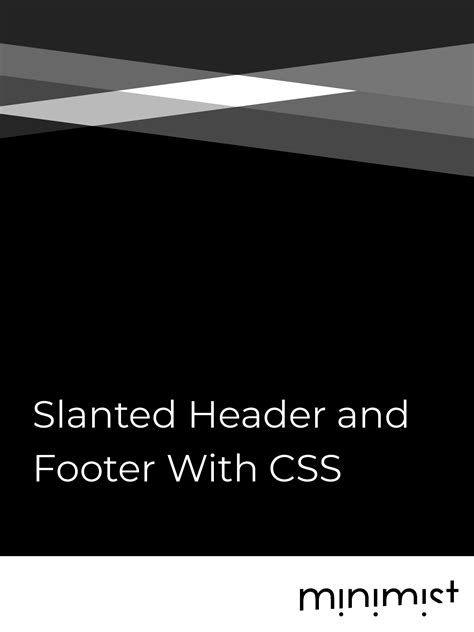 Angled Slanted Header And Footer With Css — Minimist Website Design