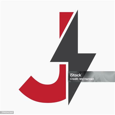Thunder Bolt 기호가 있는 이니셜 J 전원 아이콘 전기 기호 벡터 템플릿 0명에 대한 스톡 벡터 아트 및 기타 이미지 0명 기업 비즈니스 뇌우 Istock