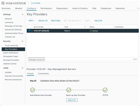 How To Configure A Vsphere Native Key Provider And Use Vtpm With Vms