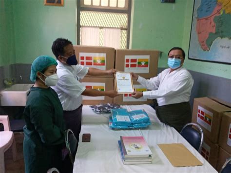 သုံးခွမြို့နယ် ပြည်သူ့ဆေးရုံသို့ ဒိန်းမတ်နိုင်ငံမှ ကိုဗစ် ၁၉ ရောဂါ ကာကွယ်ရေးသုံး ပစ္စည်းများ