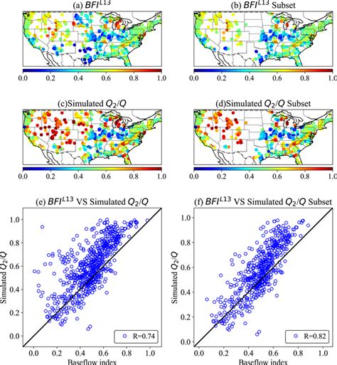 A Map Of Baseflow Index Bfi According To Usgs Baseflow Separation Download Scientific