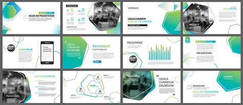 녹색 기하학적 슬라이드 프레 젠 테이 션 템플릿 및 인포 그래픽 배경입니다 사업 연례 보고서 전단지 기업 마케팅 전단지 광고 브로셔 현대적인 스타일에 사용 합니다 설계도에