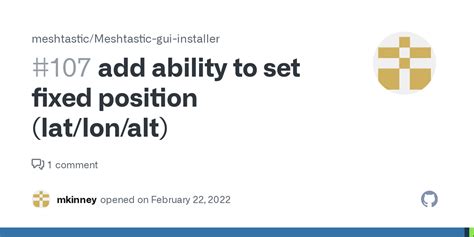 Add Ability To Set Fixed Position Lat Lon Alt Issue 107