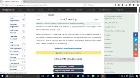 Difference Between Deadlock And Livelock In Java Multithreading Youtube