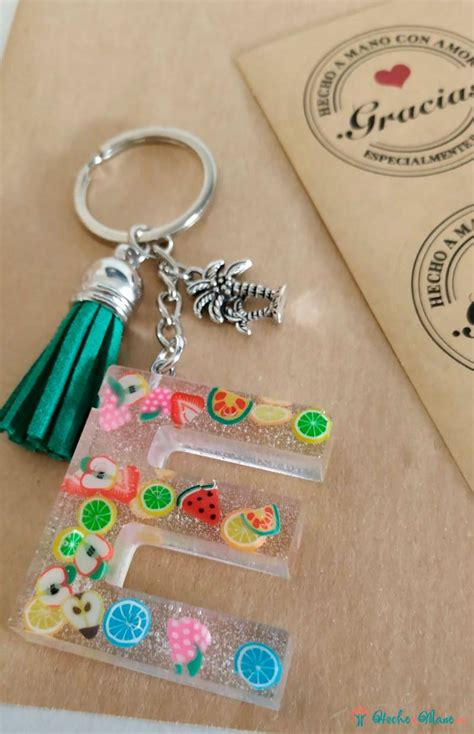 Comprar Llavero En Resina Epoxi Con Letra