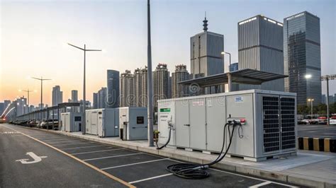 Efficient Smart Electric Grid System Optimizing Energy Flow In Urban Setting Stock Illustration