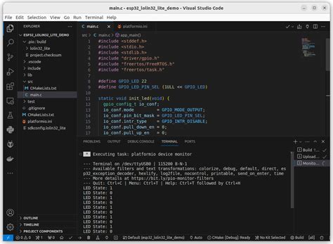 การใช้งาน Vs Code Ide Platformio Esp Idf สำหรับ Linux Iot