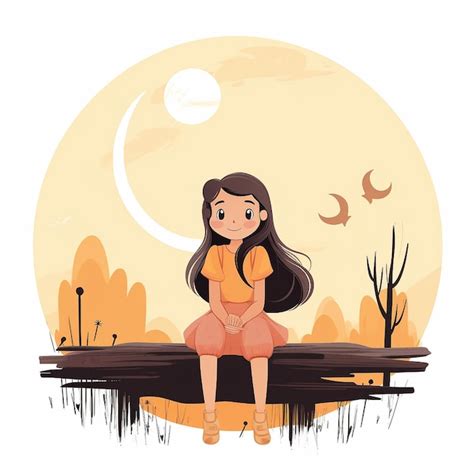Premium Vector Cute Girl Illustration