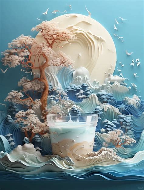 Ai中式山水风格and茶艺