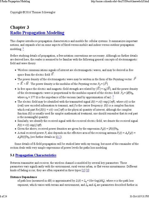 radio propagation modeling pdf radio propagation antenna radio