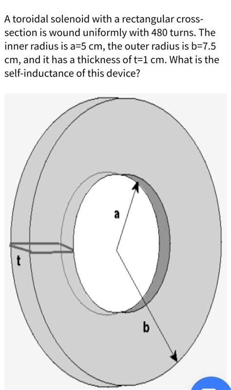 Solved A Toroidal Solenoid With A Rectangular Cross Section
