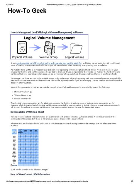 How To Manage And Use Lvm Logical Volume Management In Ubuntu Pdf