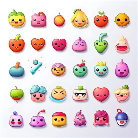 Cute Crazy Colorful And Vivid Emoticons And Emojis Mass Ai Artwork