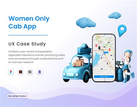 Women Only Cab App UX Case Study Behance