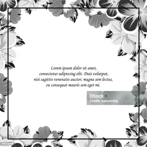 흑백 색상의 프레임입니다 디자인 엽서 인사말 생일 발렌타인의 날 결혼식 파티 휴일 축 하에 대 한 초대 대 한 장식 0명에 대한 스톡 벡터 아트 및 기타 이미지 Istock