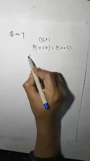 The Mean And Variance Of A Random Variable X Having A Binomial Distributi