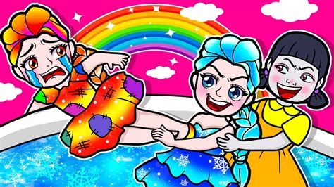 종이 인형 드레스업 의상 얼어붙은 얼음과 불의 우정 드레스 바비 스토리 And 공예 Youtube