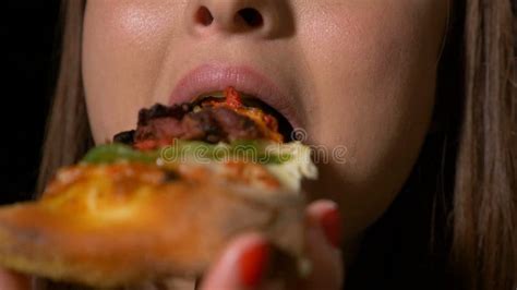 Licking Lips Close Up Of Young Woman Licking Lips Stock Video Video