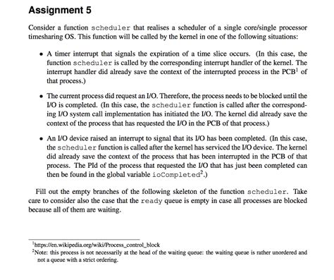 Assignment 5 Consider A Function Scheduler That