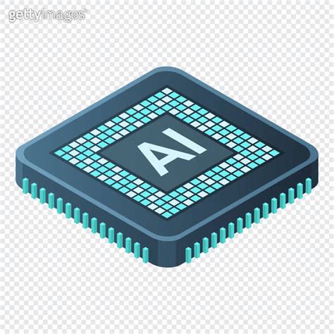 Isometric Artificial Intelligence Chip Concept Artificial Intelligence Concept Futuristic