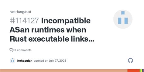 Incompatible Asan Runtimes When Rust Executable Links With C Shared Library That Dynamic Links