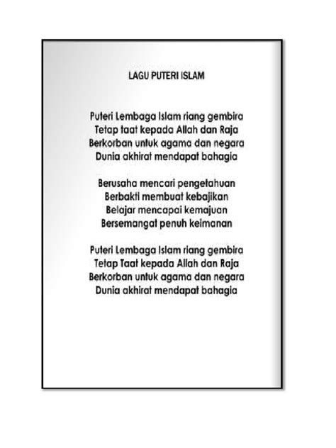 Lagu Puteri Islam Pdf