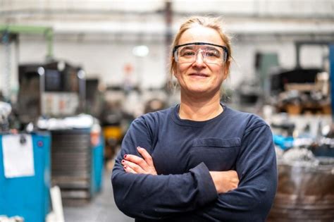 Premium Photo Portrait Of Factory Worker Operator Working In Numerical Control Sector