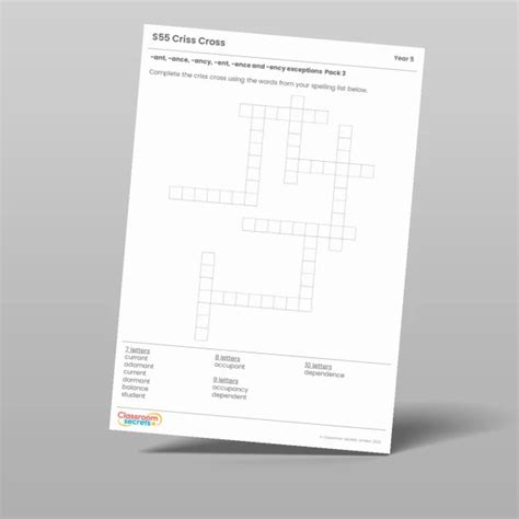 Year 5 Exceptions To Ant Ance Ancy Ent Ence And Ency Resource Pack