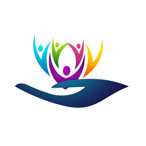 Globe People Helping Hands Care Hands Logo Icon Stock Vector Illustration Of People Organ