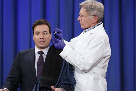 When Jimmy Fallon Let Harrison Ford Pierce His Ear On TV VIDEO