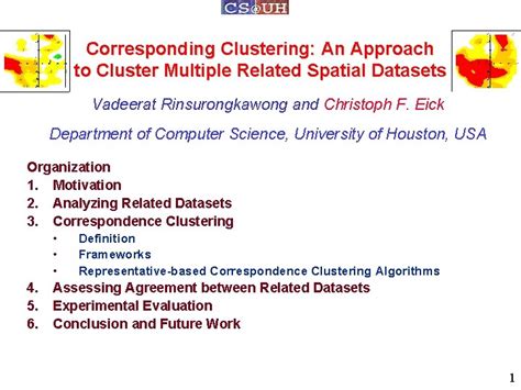 Corresponding Clustering An Approach To Cluster Multiple Related
