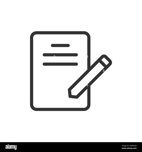 Write Outline Vector Icon Stock Vector Image And Art Alamy