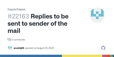 Replies To Be Sent To Sender Of The Mail Issue Frappe Frappe GitHub