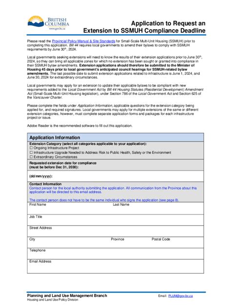 Fillable Online Ssmuh Extension Application Form Application To