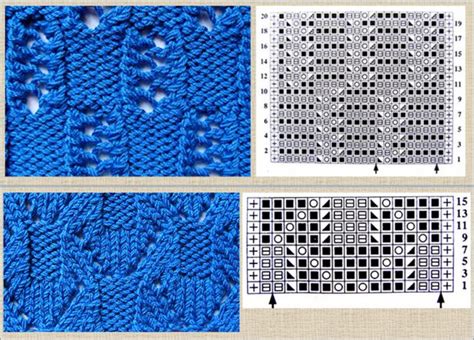Схемы узоров вязания спицами Вязание Схемы вязания Узоры