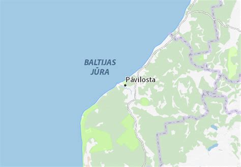 Carte Michelin Pāvilosta Plan Pāvilosta Viamichelin