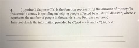 Solved 4 3 Points Suppose Cx Is The Function
