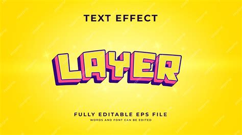 Premium Vector Layer Text Effect