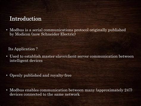 Modbus Introduction Pptx