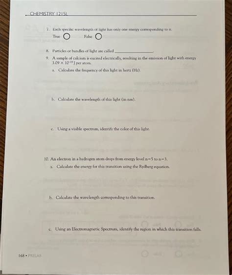 Solved Pre Laboratory Assignment 1 Name The Six Colors Of