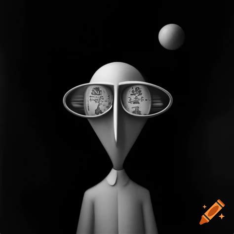 Monochrome Surrealist Artwork On Craiyon