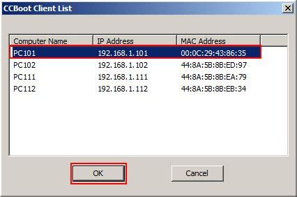 Add Client For Diskless Boot CCBoot Old Version