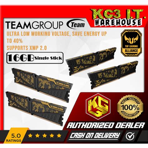 Team Elite T Force Vulcan TUF Gaming Alliance 16GB 3600MHz Slightly USED Second Hand Good