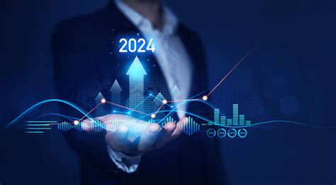 사업가는 비즈니스 및 데이터 분석의 2024년 성장 그래프를 그립니다 2024년 성공을 위한 개발 달력 날짜에 대한 스톡 사진 및 기타 이미지 Istock