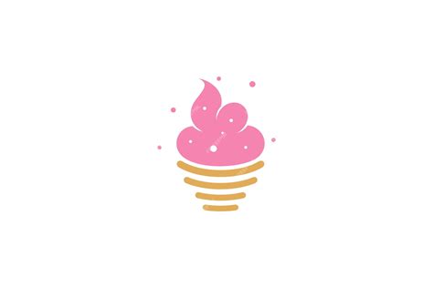 Premium Vector Simple Ice Cream Abstract Logo Vector Design