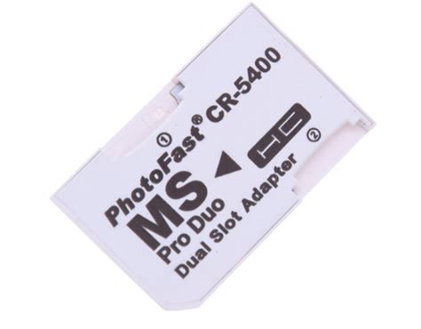 PSP Memory Stick Dual Card TFMicroSDHC Card to MS Double Vest Reader Adapter PSP记忆棒双卡卡套 OEM