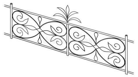 Decorative Metal Fence Section Elegant Detail Vector Design Generative Ai Stock Vector