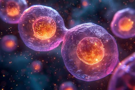 Different Abstract Colorful Stem Cell Under Microscope A Close Up Under The Microscope Of Stem