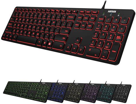 Arteck Usb Wired Keyboard Bright Comfortable And Compact Electronikz