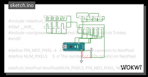 Neo Pixel LED Copy Wokwi ESP STM Arduino Simulator